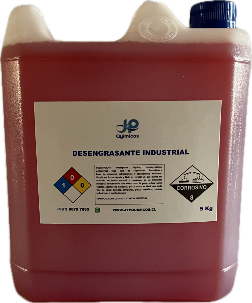 Desengrasante Uso industrial Bidón 5 Lts. | J&P Químicos